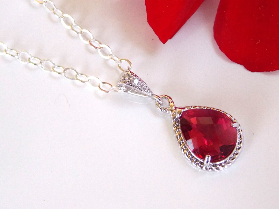 Bridesmaid Jewelry, Fuchsia Necklace,hot Pink,fuschia Silver,dark Pink ...