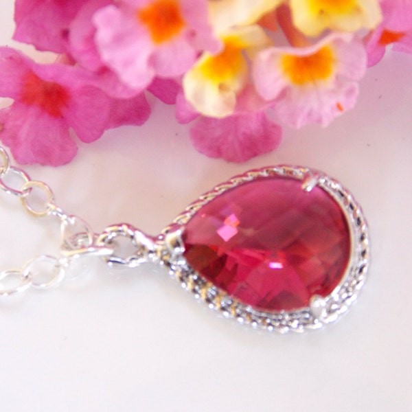 Fuschia Necklace - Etsy