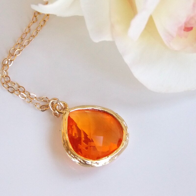Orange Necklace - Etsy