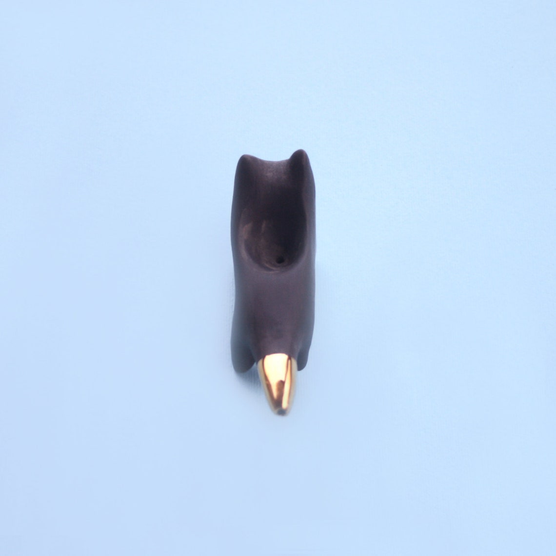 CAT PIPE / BLACK Cat Ceramic Smoking Pipe / Porcelain Pipe / - Etsy