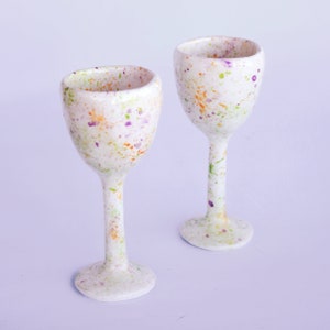 Ceramic Goblets/ SIAMESE TWIN STUDIO /set of 2 Wine Glasses/ Handmade ...