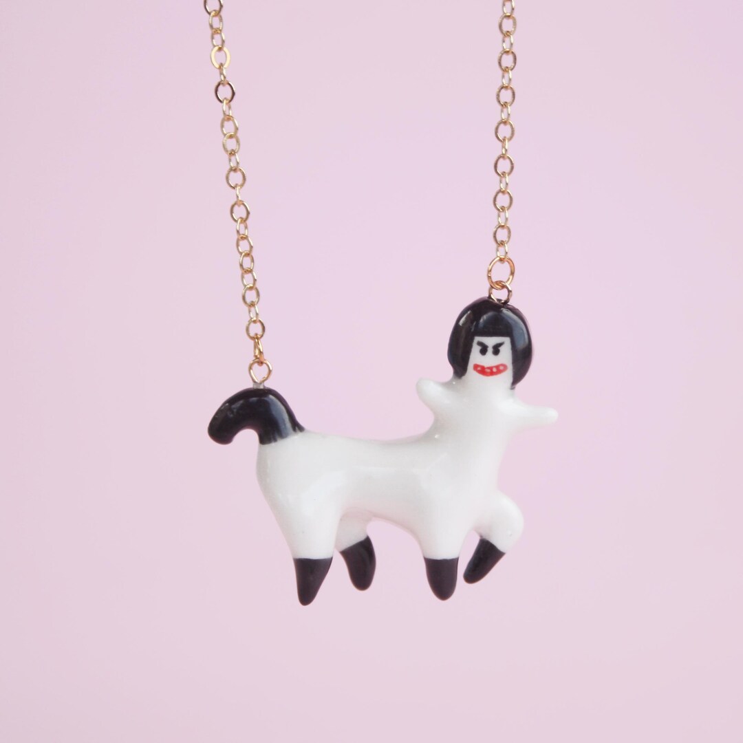 Centaur Necklace / SIAMESE TWIN STUDIO/ Girl Horse Doll Mythical ...