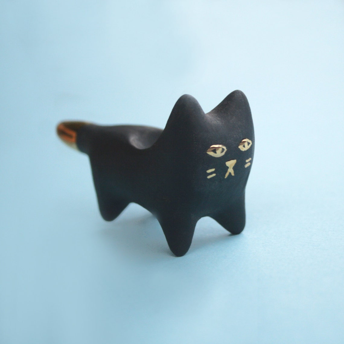 CAT PIPE / BLACK Cat Ceramic Smoking Pipe / Porcelain Pipe / - Etsy