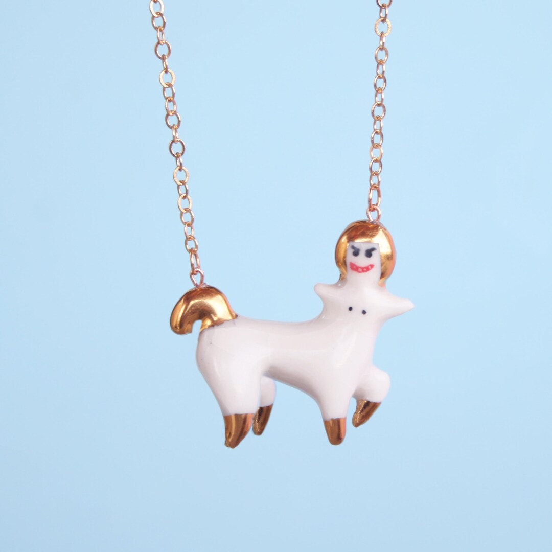Centaur Necklace / SIAMESE TWIN STUDIO/ Girl Horse Doll Mythical ...