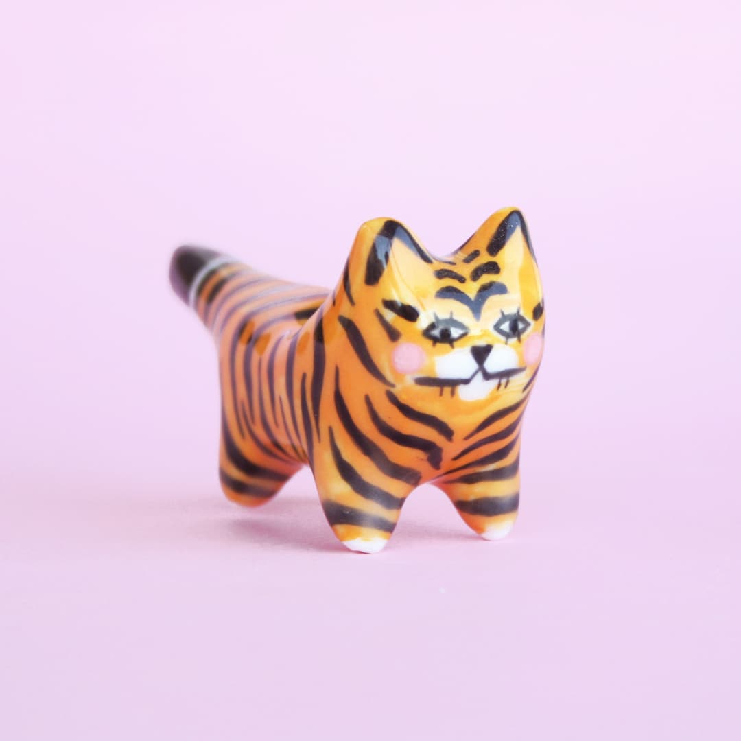 Tiger Pipe / SIAMESE TWIN STUDIO/ Ceramic Smoking Pipe / Cat- Shaped ...