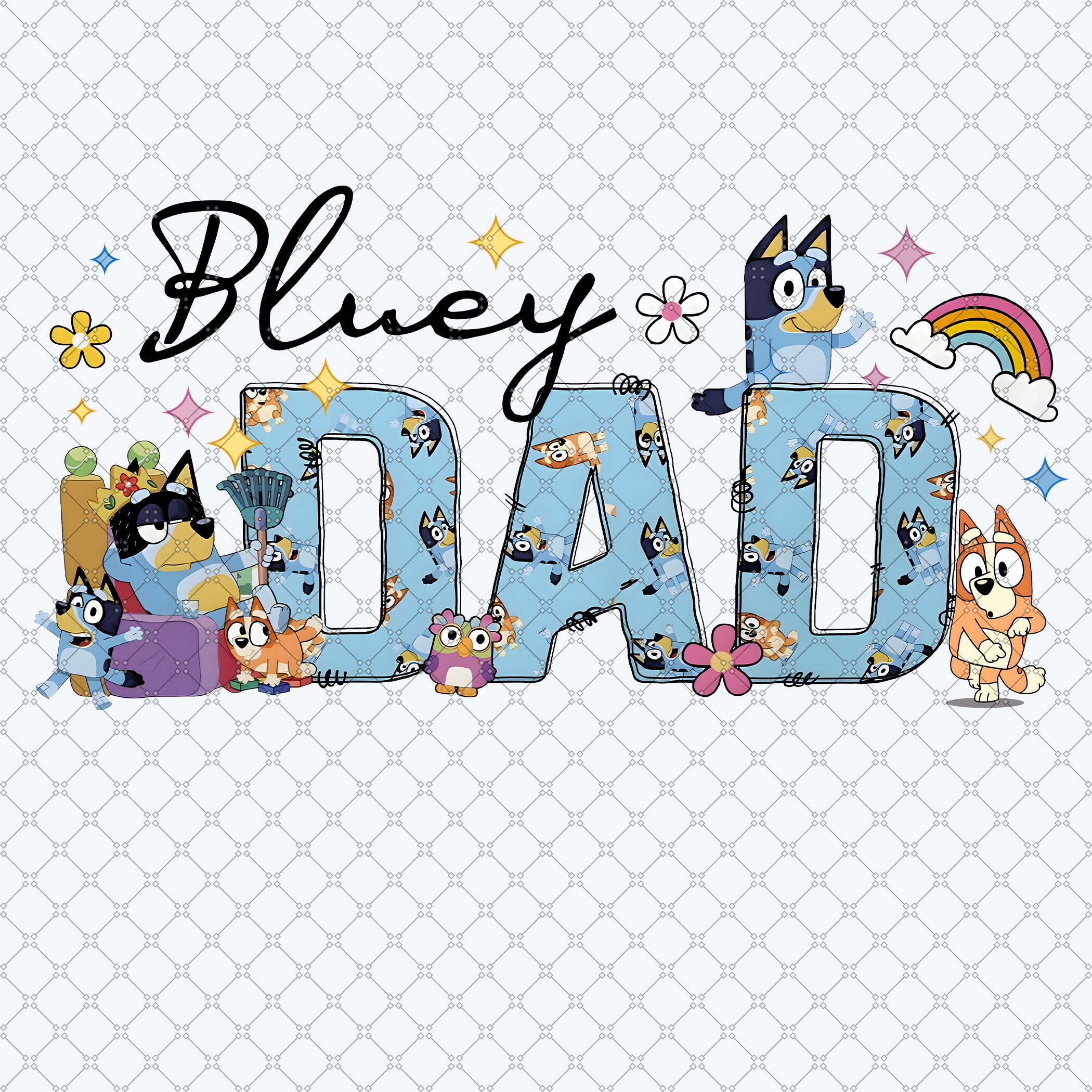 Bluey Dad Png, Bluey Family Png, Decal Files, Vinyl Stickers, Car Image ...