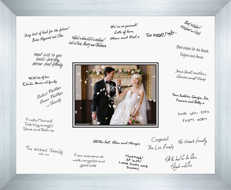 Wedding Guest Signing Signature Frame Well Wishes Board Photo Space ...
