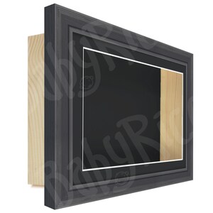 New Extra Deep Shadow Box Square Frame, Dark Brown Mocha & Pine Wood ...