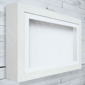 New White Deep Shadow Box Display Frame LOTS OF SIZES 4.8cm - Etsy