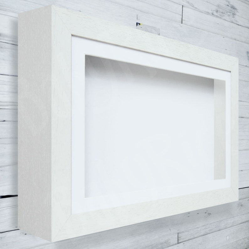 New White Deep Shadow Box Display Frame LOTS OF SIZES 4.8cm | Etsy