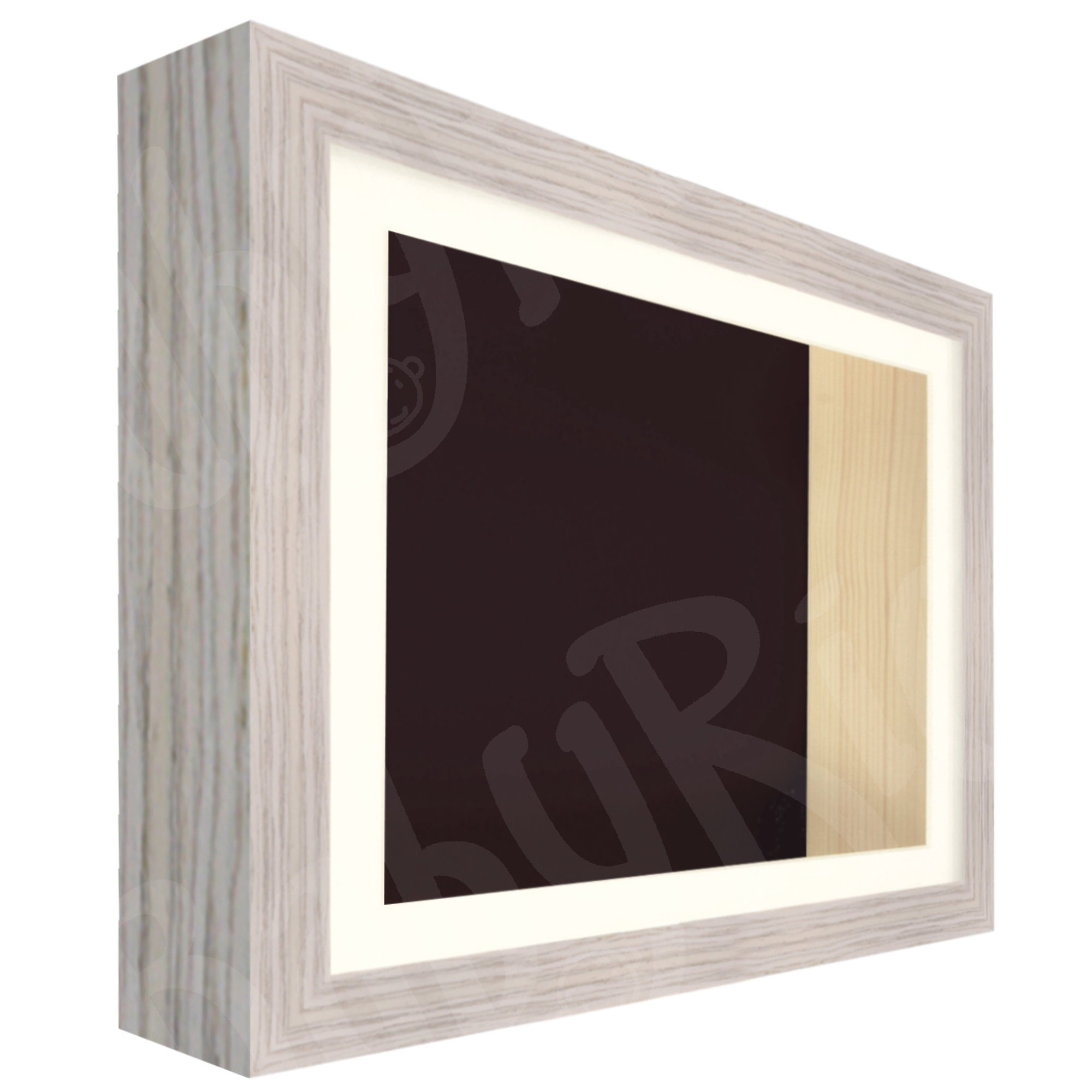 New Stone Grey Veneer Shadow Box Display Frame 3.8cm Deep Inside, Lots ...