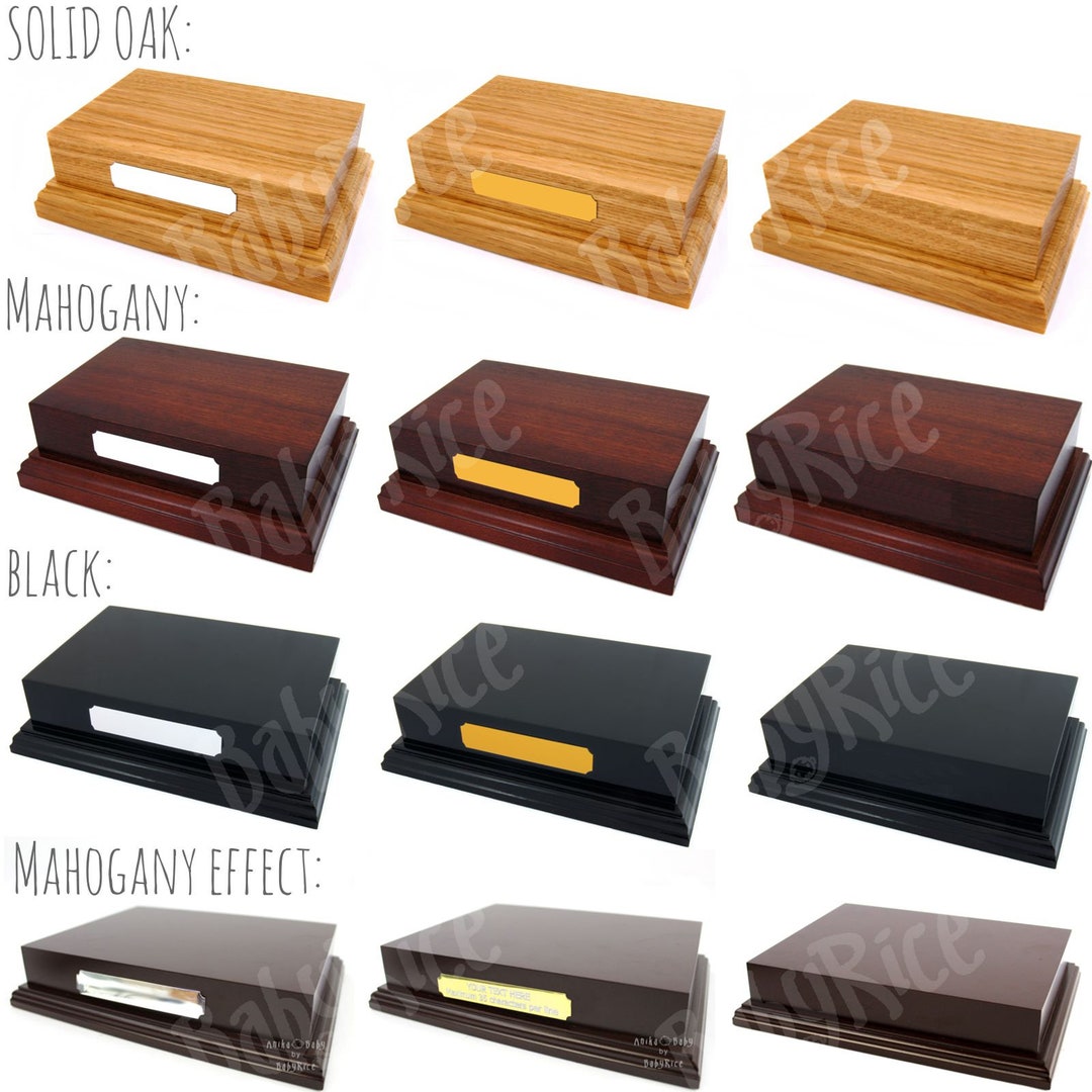 Rectangular Wooden Plinth Display Base 6x4", 8x6" & 10x8" - Solid Oak ...