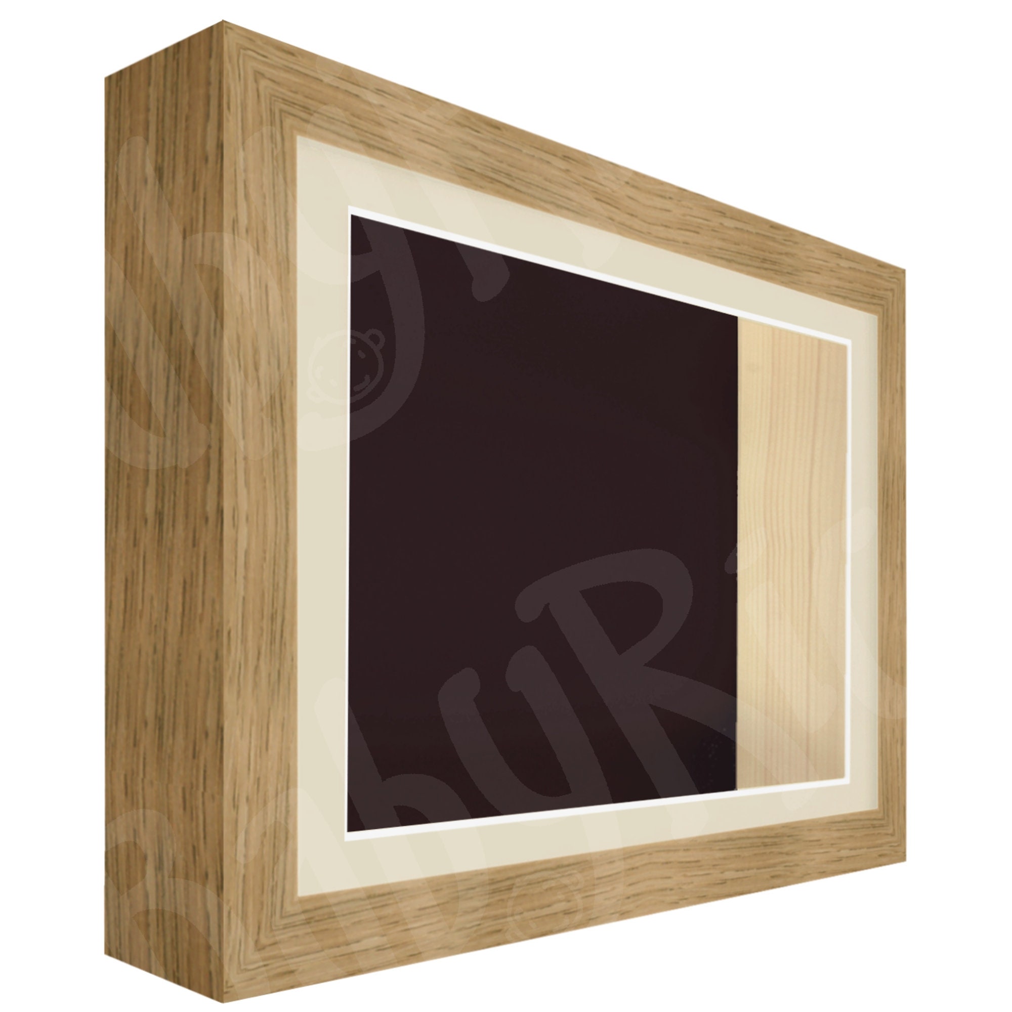 New Oak Veneer Shadow Box Display Frame 3.8cm Deep Inside, Lots of ...