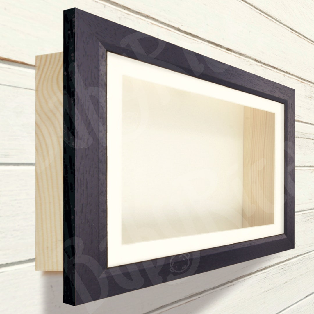 New Dark Brown Shadow Box Display Frame in Wood Woodgrain Small Large ...