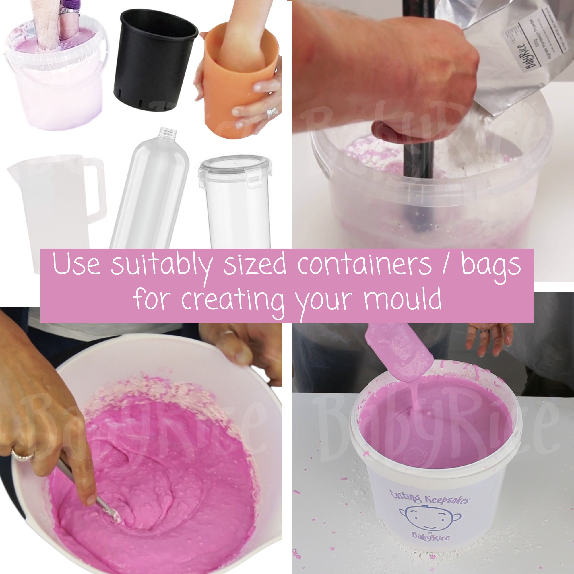 Babyrice Fast Setting Alginate 500g 48KG for Adult Baby Hand - Etsy