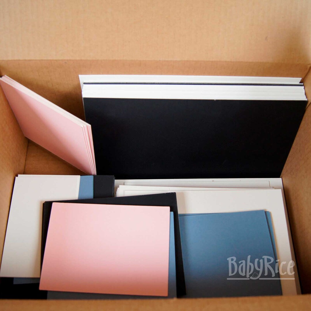 Box of 500+ Craft Cards Thick 1.4mm Quality Mount Board Card Offcuts ...