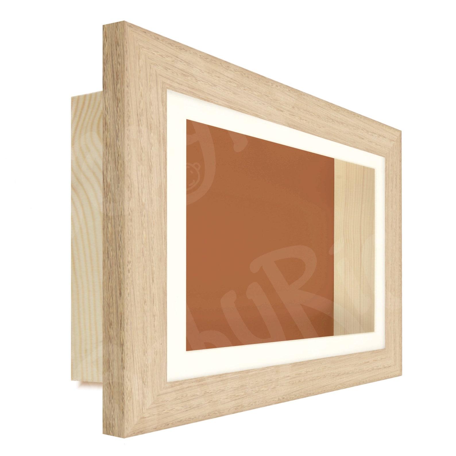 SQUARE Oak Shadow Box Display Frame & Pine Wood Extra Deep, Small Large ...