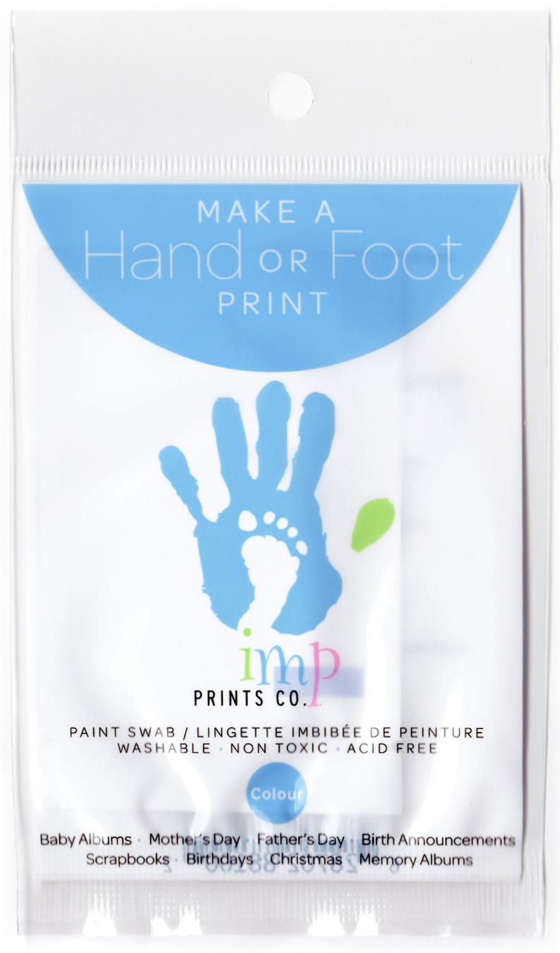 Canvas With Baby Paint Wipe / Swab Choose Paint Colour | Etsy UK