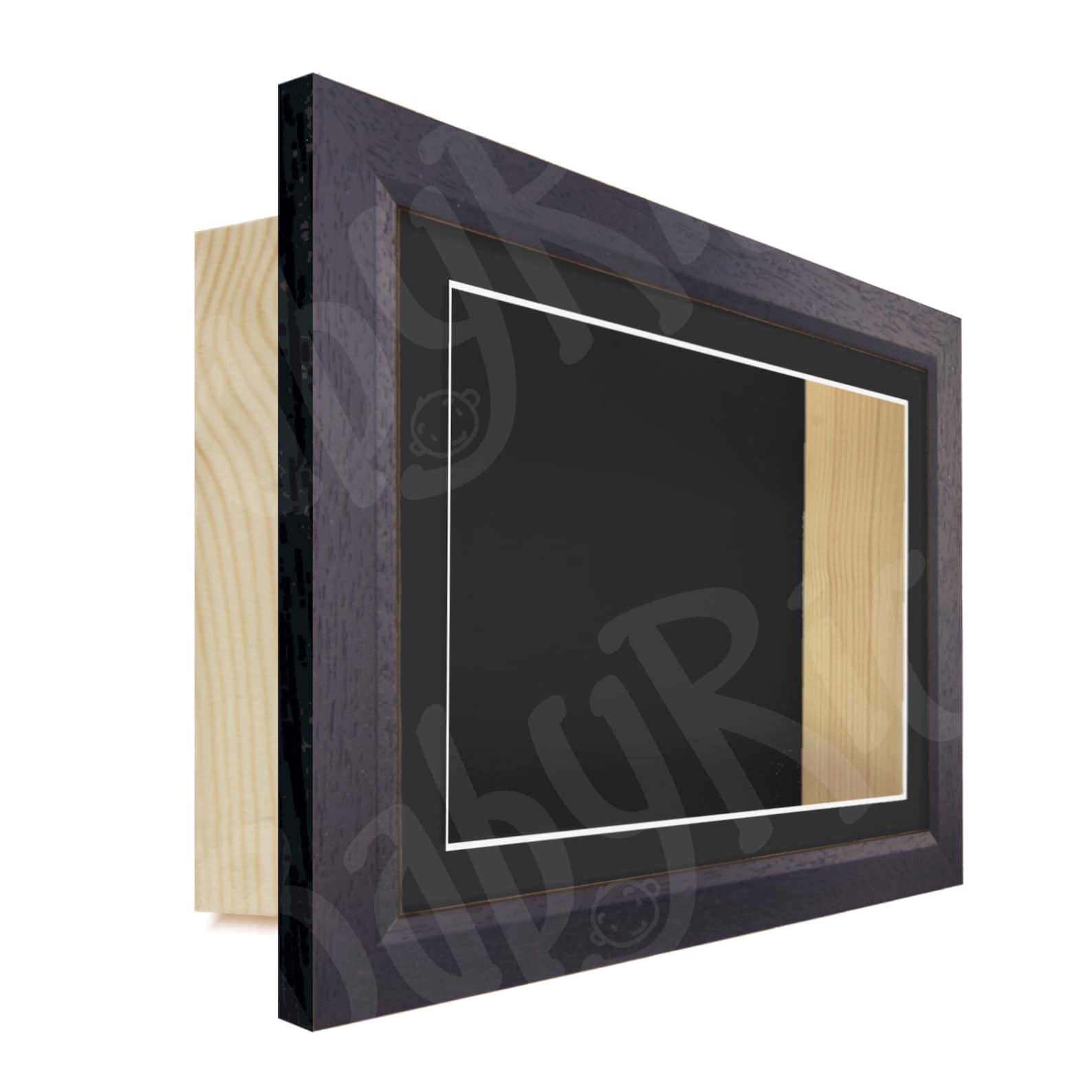 New Dark Brown Shadow Box Display Frame in Wood Woodgrain | Etsy UK