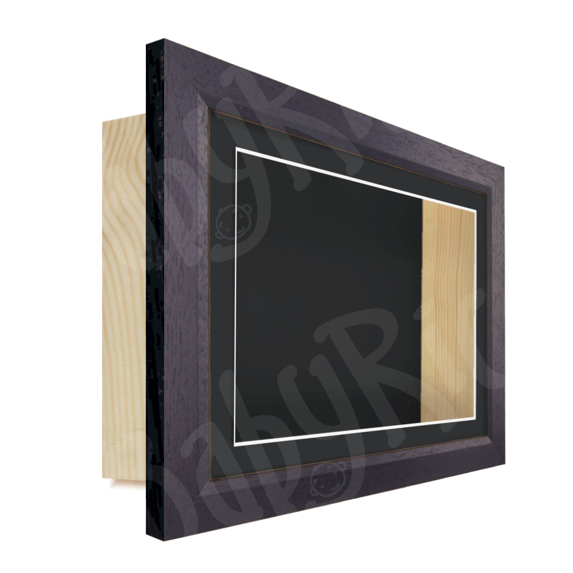 New Dark Brown Shadow Box Display Frame in Wood Woodgrain Small Large ...