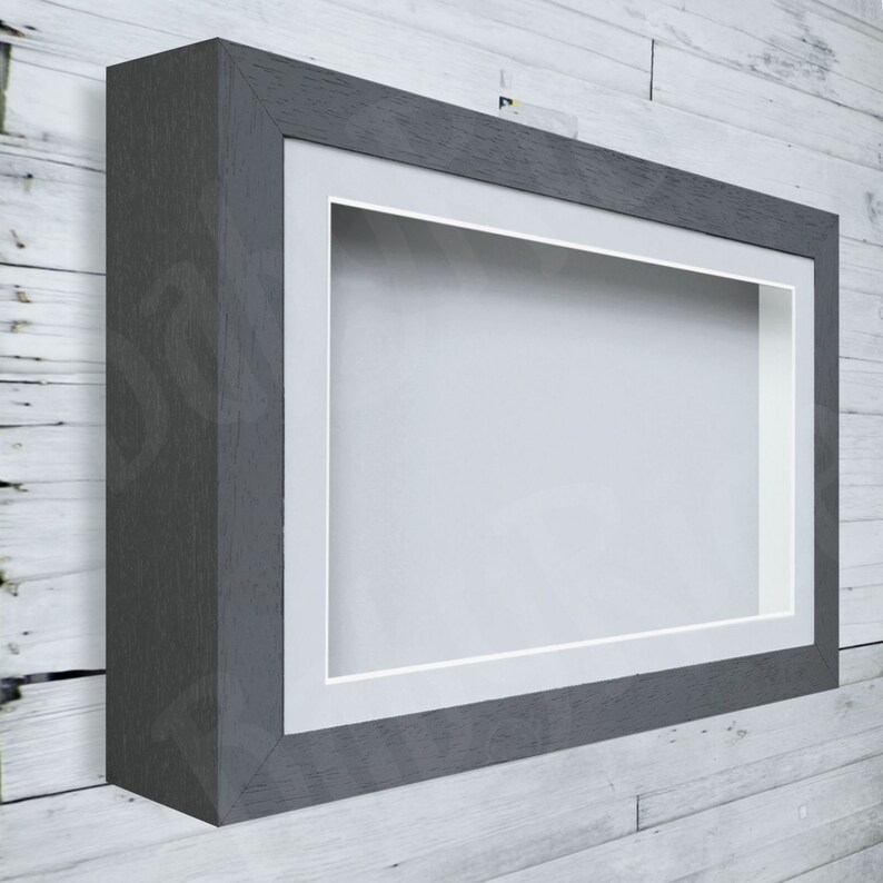 New Dark Grey Shadow Box Display Frame Small Large Size 4.8cm Deep ...