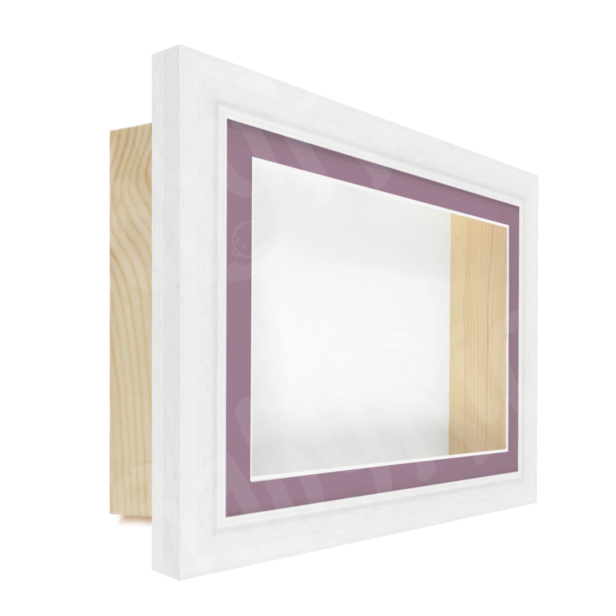 SQUARE White Shadowbox Display Frame, Pine Wood Box, 3D Framing, Size ...