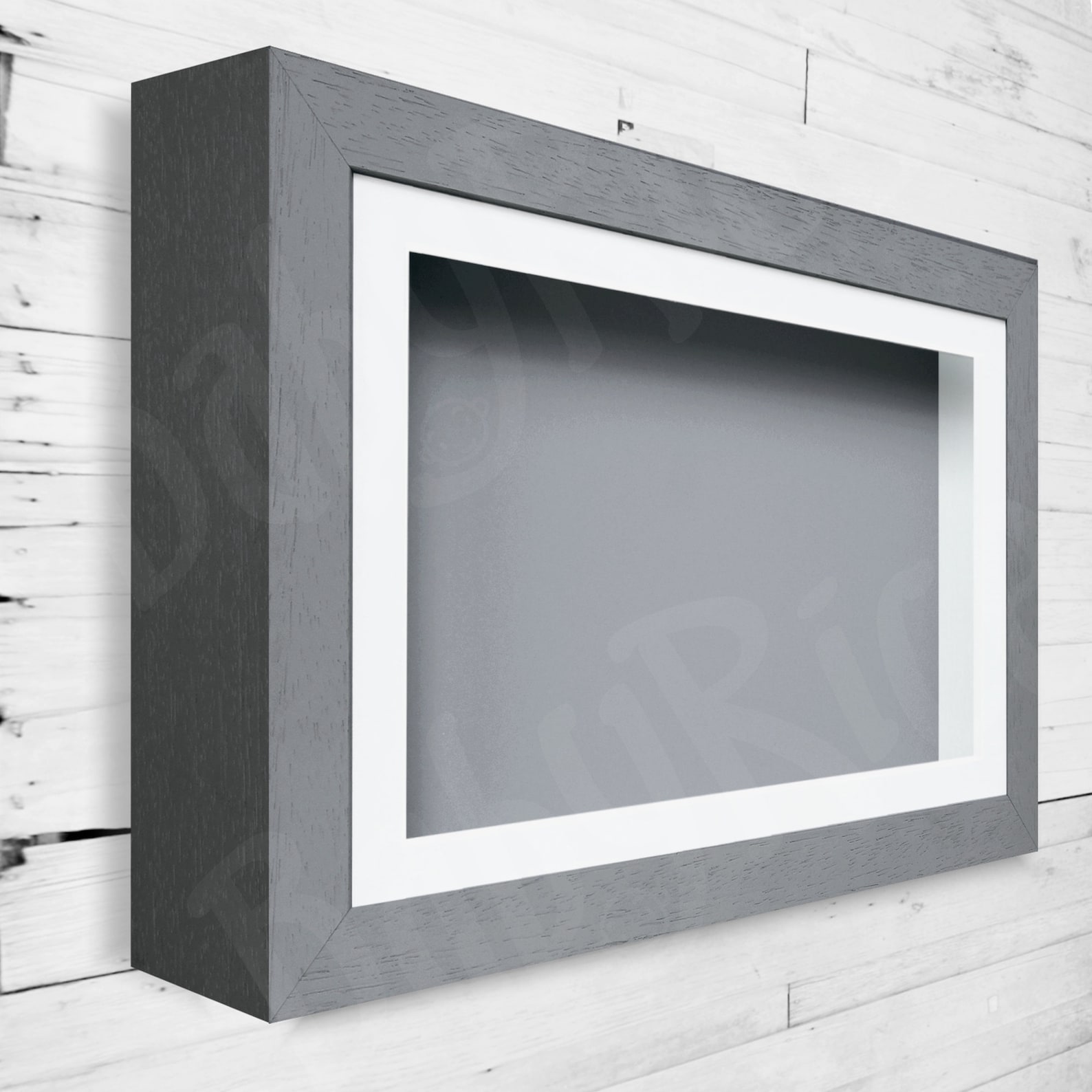 New Dark Grey Shadow Box Display Frame Small Large Size 4.8cm Deep ...