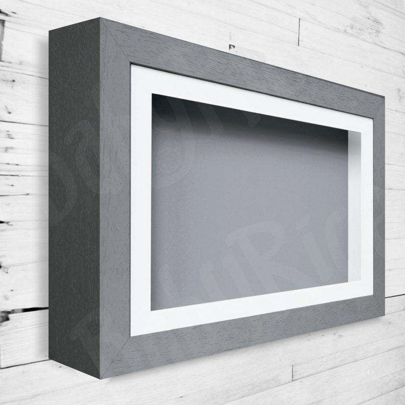 New Dark Grey Shadow Box Display Frame Small Large Size 4.8cm Deep ...