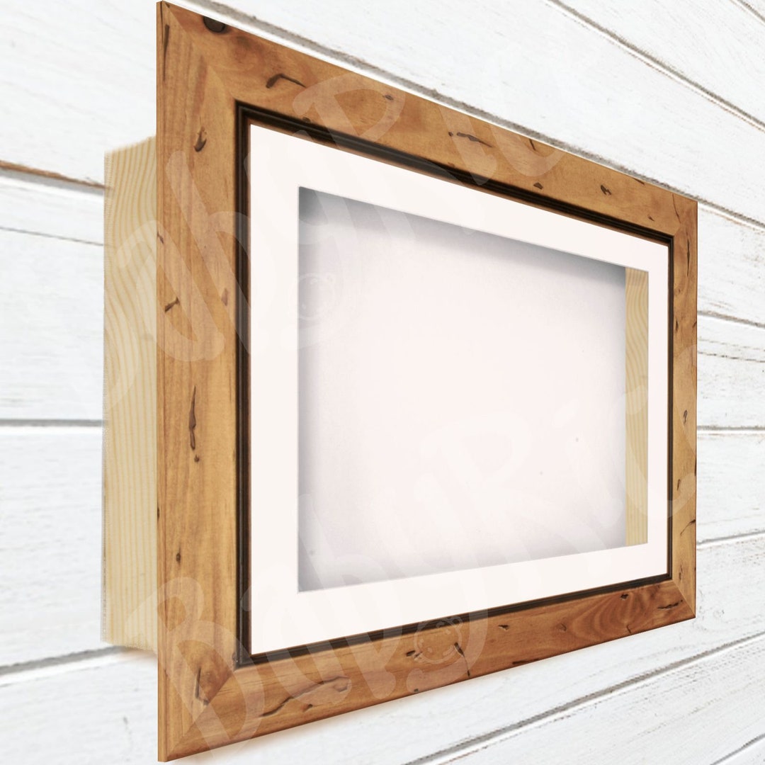 New Rustic Pine Wooden Shadow Deep Box Display Frame Objects Casts ...