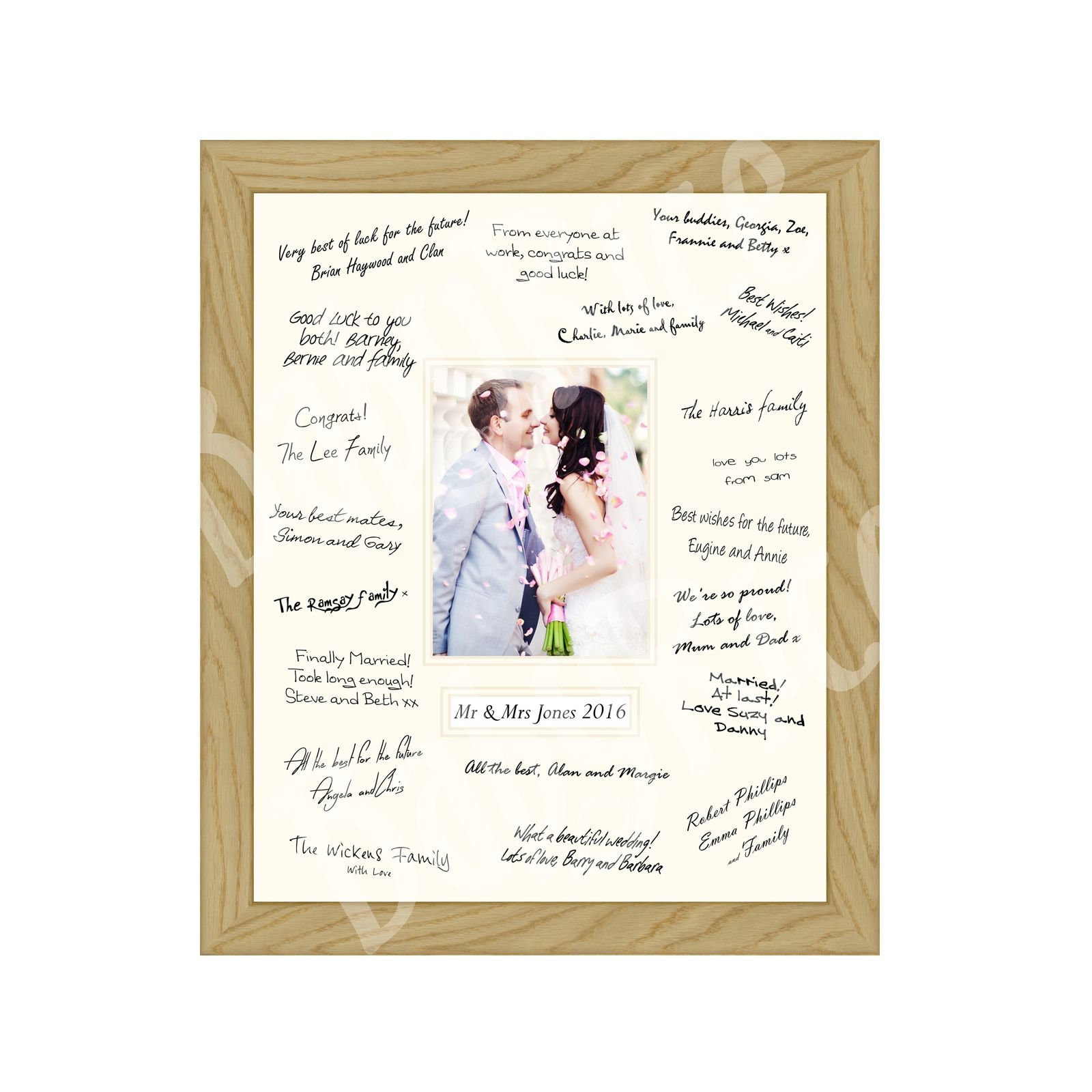 Wedding Guest Signature Signing Frame Silver, Gold, Black, White or Oak ...