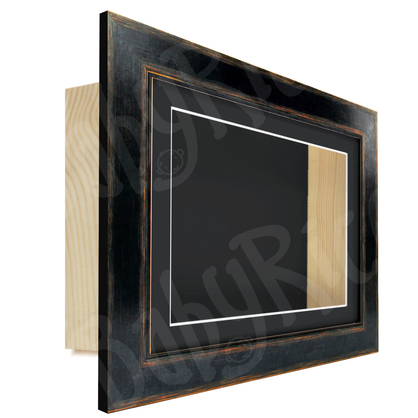New Black Orange Shadow Box Deep Display Frame Wood Portrait Landscape ...