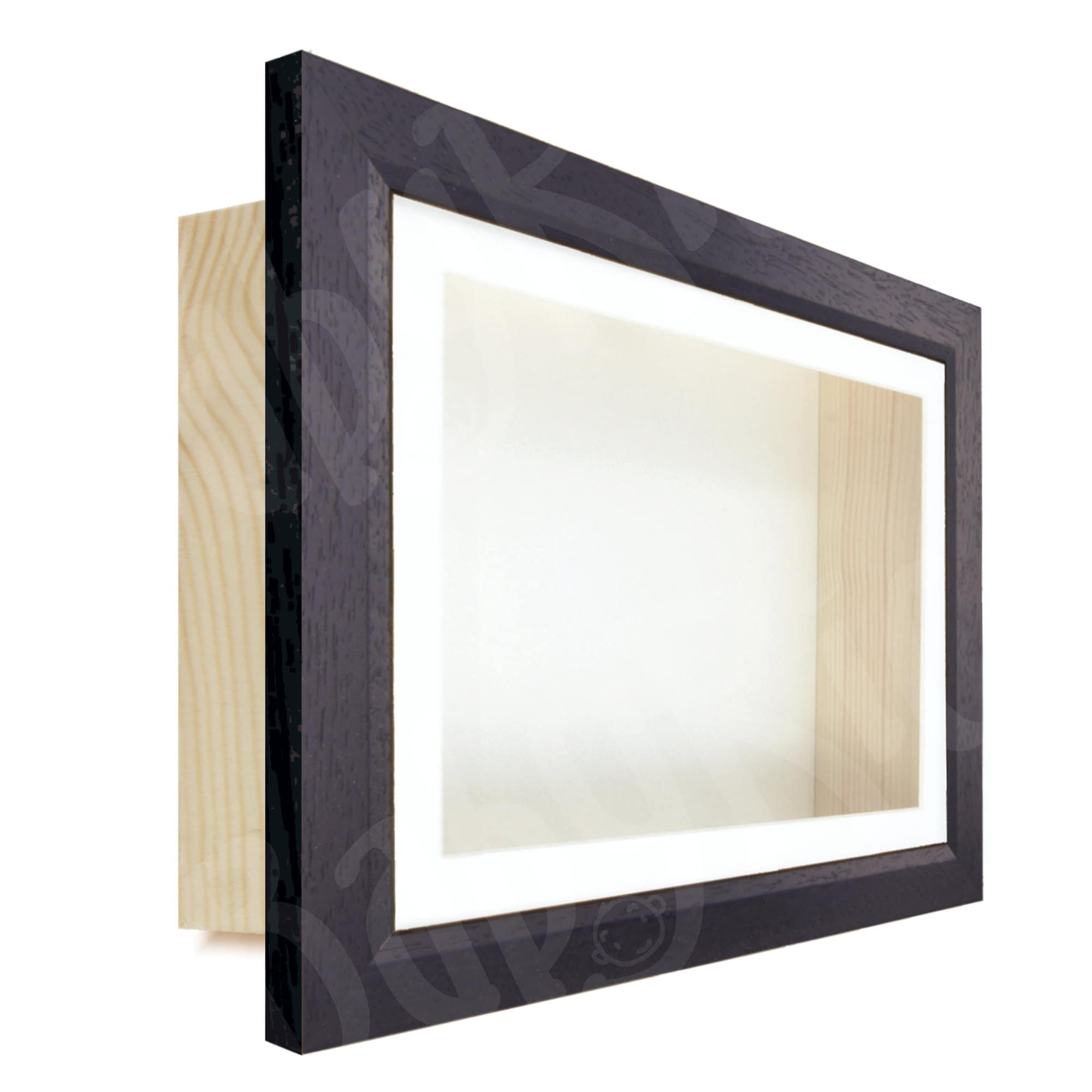 New Dark Brown Shadow Box Display Frame in Wood Woodgrain | Etsy UK