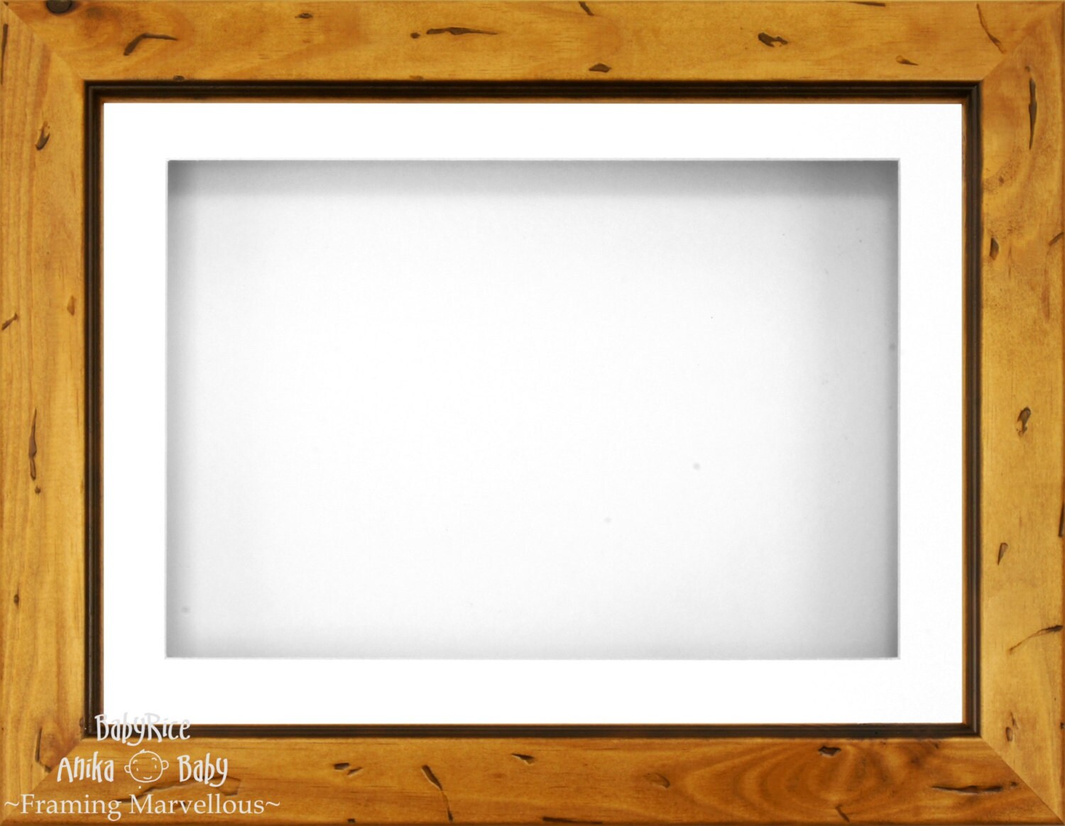 New Rustic Pine Wooden Shadow Deep Box Display Frame Objects Casts ...