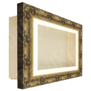 Rectangle Ornate Antique Gold Effect Deep Shadow Box Display Frame 6x10 ...
