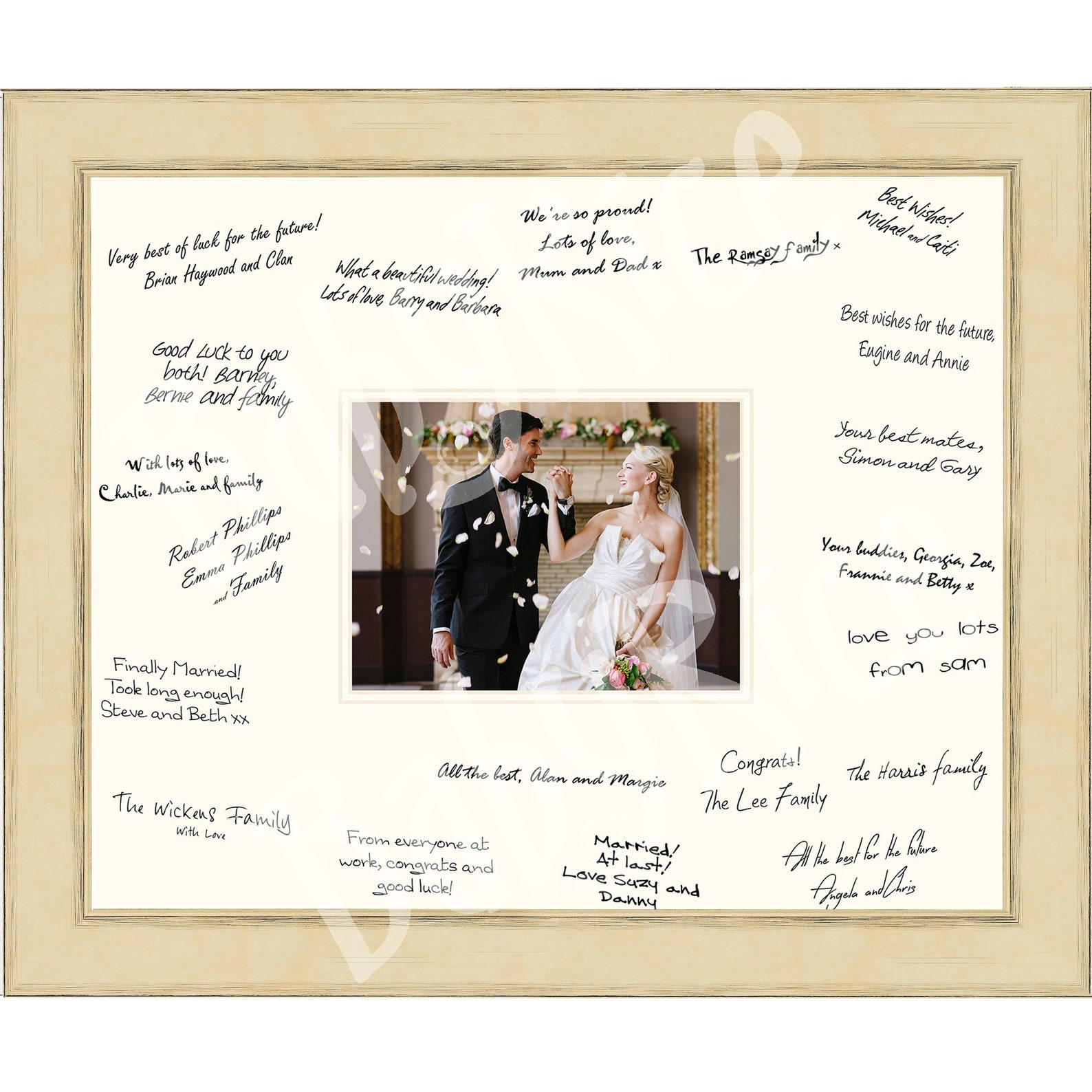 Wedding Guest Signing Signature Frame Well Wishes Board Photo Space ...