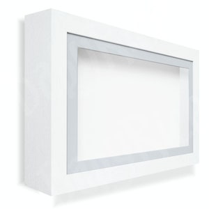 New White Deep Shadow Box Display Frame LOTS OF SIZES 4.8cm Inside ...