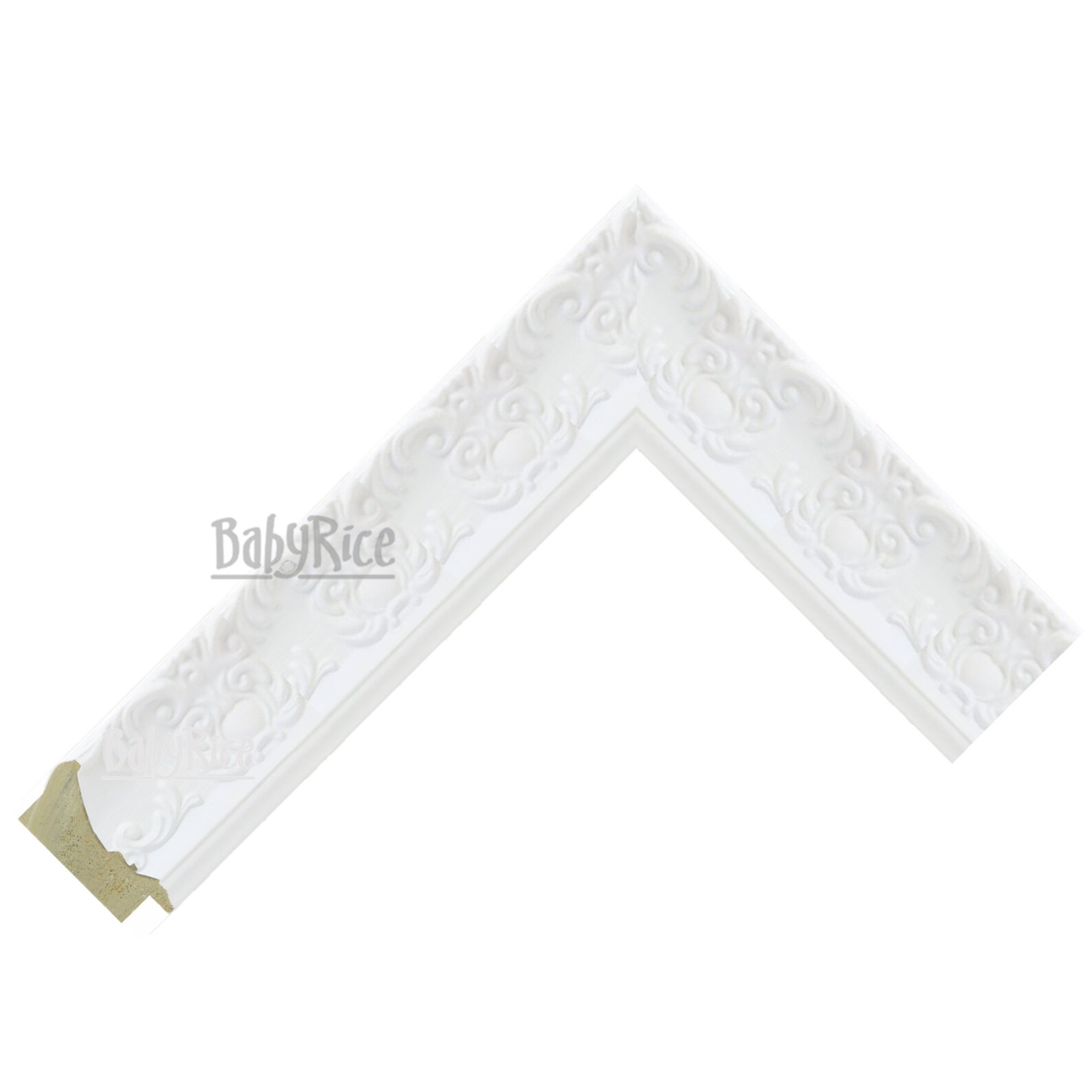 SQUARE White Frame Ornate Rococo Baroque Italianate Shadowbox Deep ...
