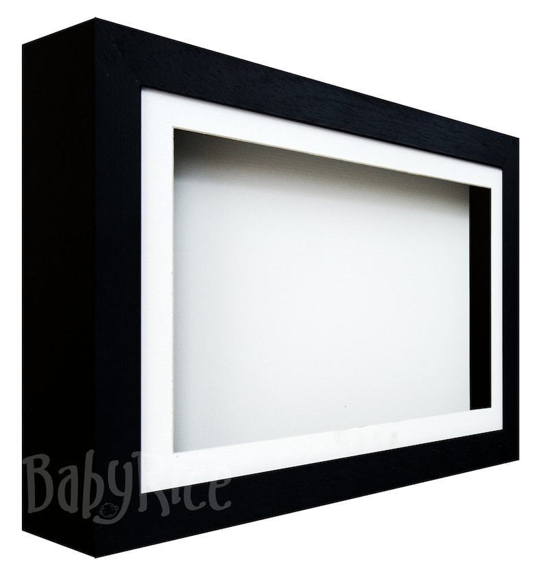 New Black Shadow Box Deep Display Frame Wood 4.8cm Inside Depth for ...
