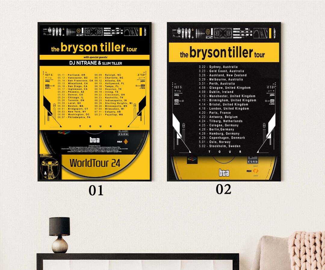 Bryson Tiller 2024 Tour Poster - Etsy
