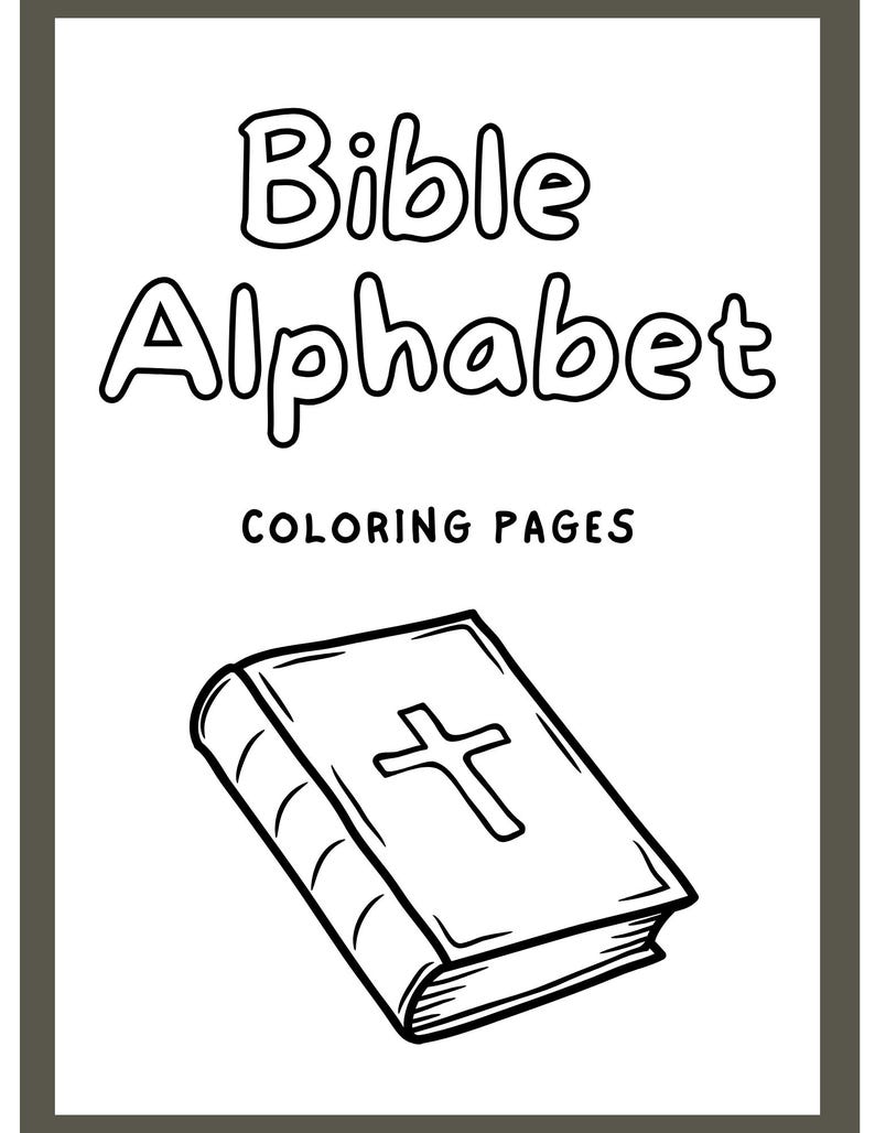 Bible Alphabet Coloring Pages - Etsy