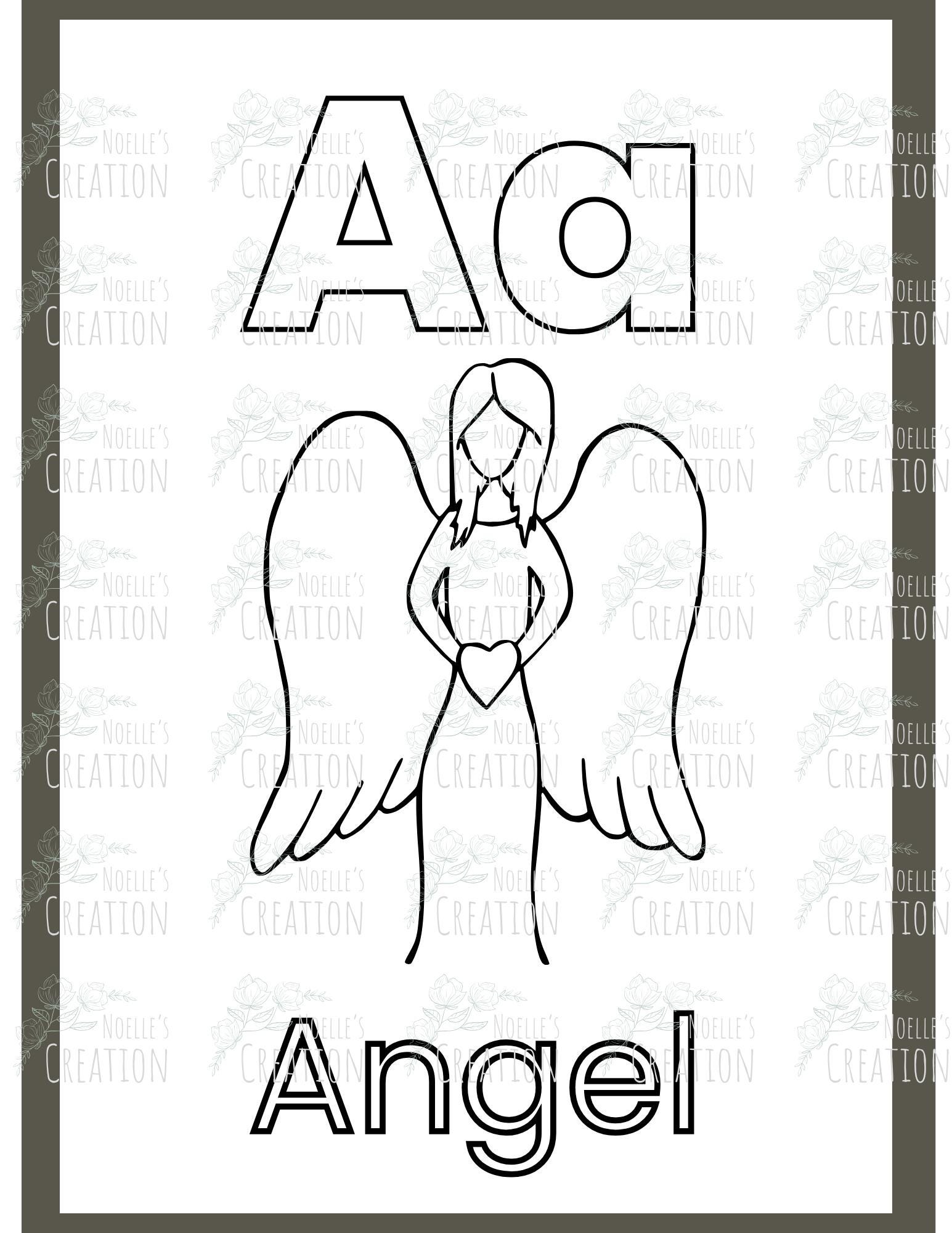Bible Alphabet Coloring Pages - Etsy