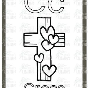 Bible Alphabet Coloring Pages - Etsy