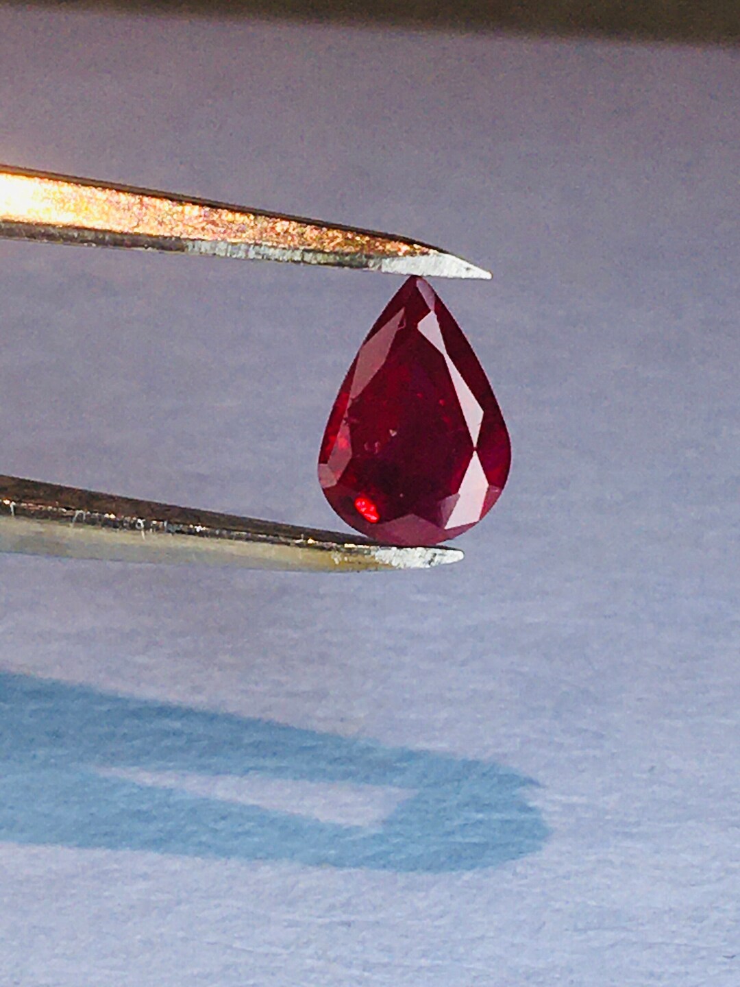 Natural Burmese Ruby Pear Shape 0.54 Carat • July Birthstone • Half ...