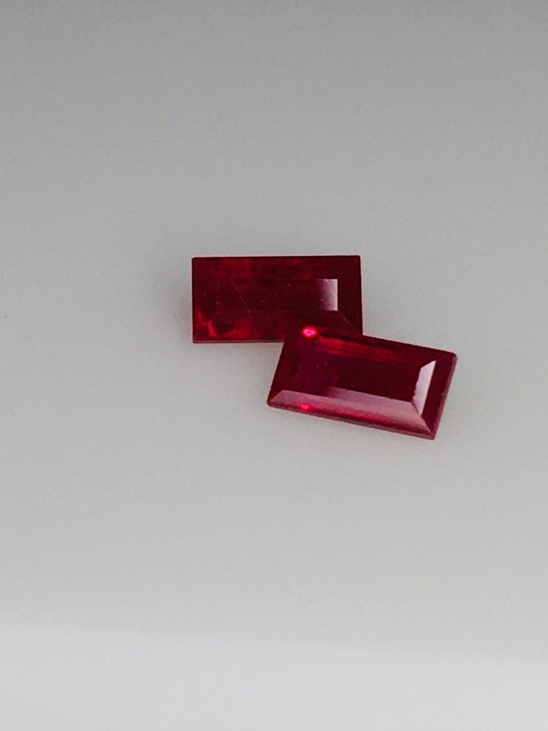 6x3 Mm Matched Pair Natural Burmese Vivid-red Rubies 1.16 Carat Total ...
