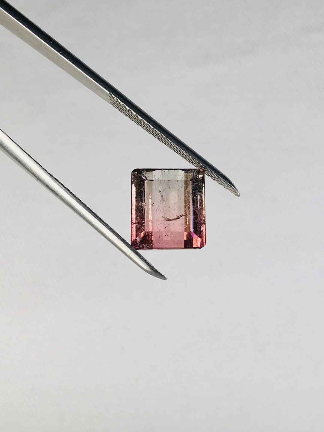 Turmalina Particolor Natural Bicolor 3.95 quilates Piedra Preciosa ...