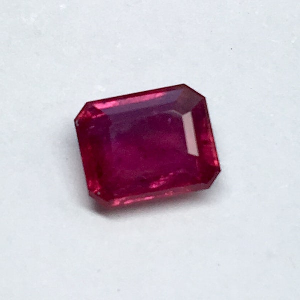 Emerald Cut Ruby - Etsy