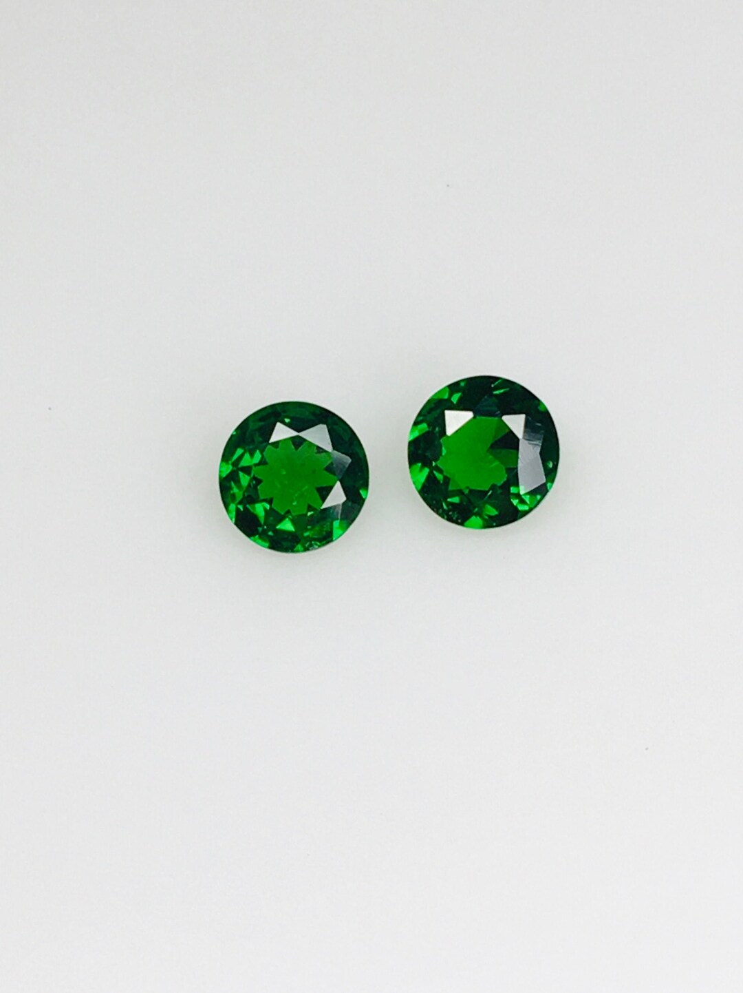 SOLD 5 Mm Natural Tsavorite Round Brilliant Pair .89 Carat Mined in ...