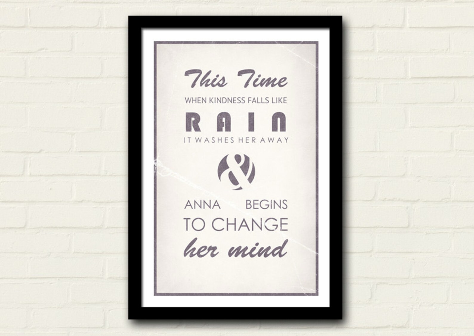 Counting Crows Lyrics Poster 11 X 17 Art Print Anna Begins - Etsy