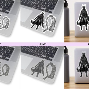 Bloodborne Sticker Pack, Bloodborne Hunter and Saw Cleaver Stickers ...