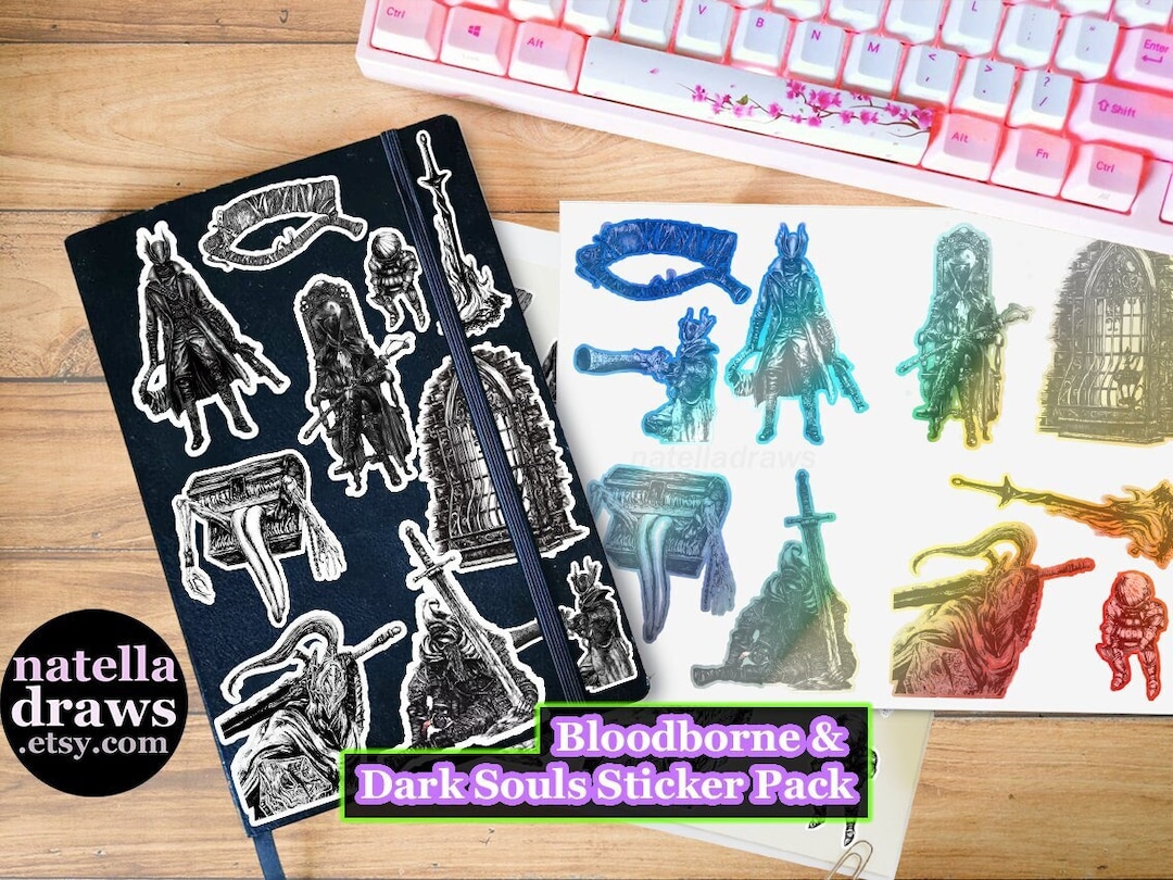 STICKER PACK Bloodborne and Dark Souls Sticker Sheet - Artorias, Lady ...